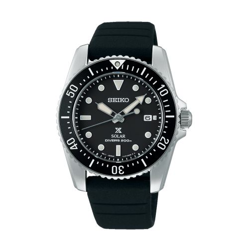 Seiko Prospex Sea Solar Black Rubber - D | AMJ Watches