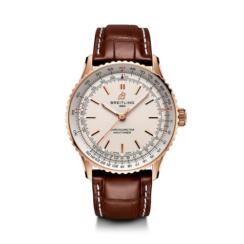 Breitling Navitimer Automatic 41 18K Red Gold Leather | AMJ Watches