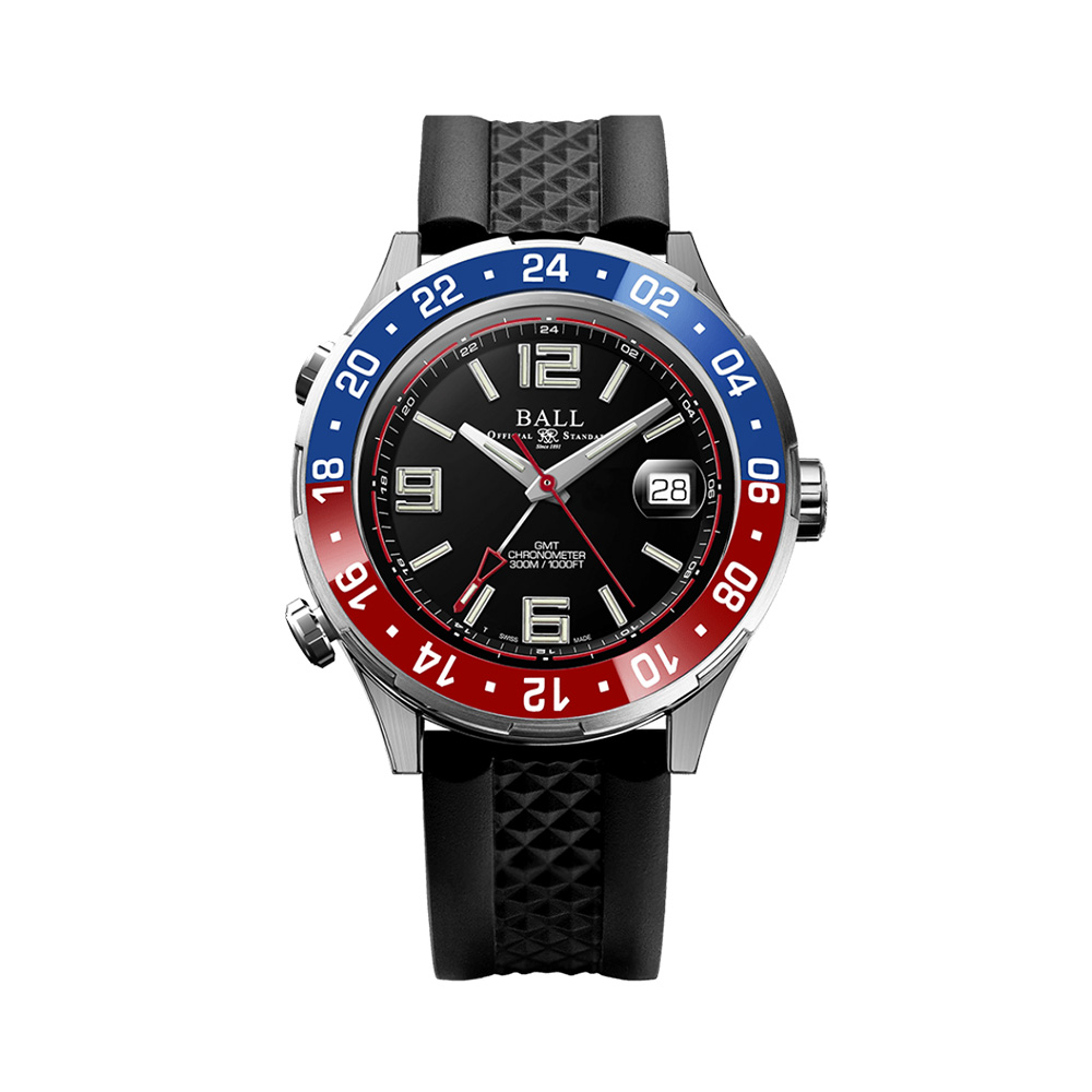 Ball Roadmaster Pilot GMT Blue & Red 40mm Black Limited Edition | AMJ ...