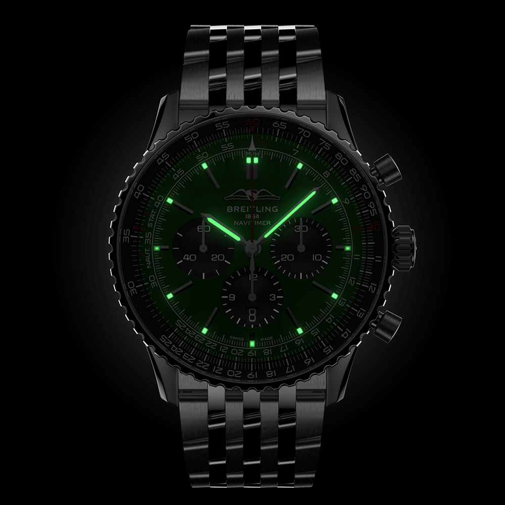 Breitling Navitimer B01 Green Dial 46mm Stainless | AMJ Watches