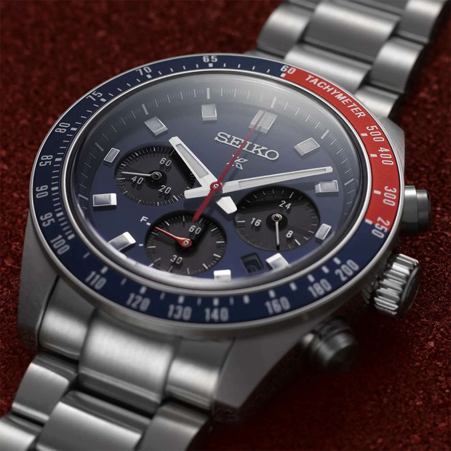 Seiko Prospex Speedtimer Go Large Solar Chronograph Blue | AMJ Watches