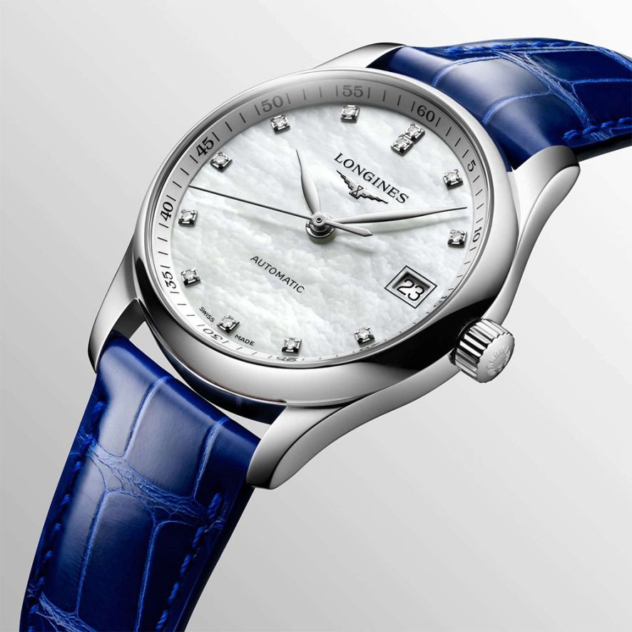Longines Master Collection Diamond-dot Mother Of Pearl Leather | AMJ ...