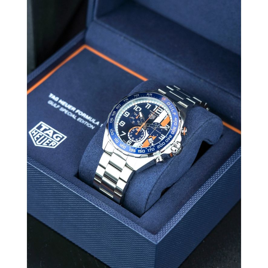 TAG Heuer Formula 1 X Gulf Special Edition Quartz Chronograph 43mm ...