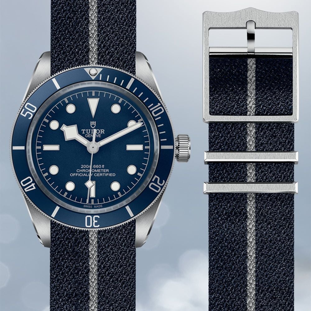 Blue Nato Tudor Navy Blue Black Bay 👗 Tudor Black Bay Fifty Eight ...